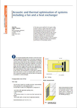Acoustic and thermal optimisation of systems including a fan and a heat exchanger