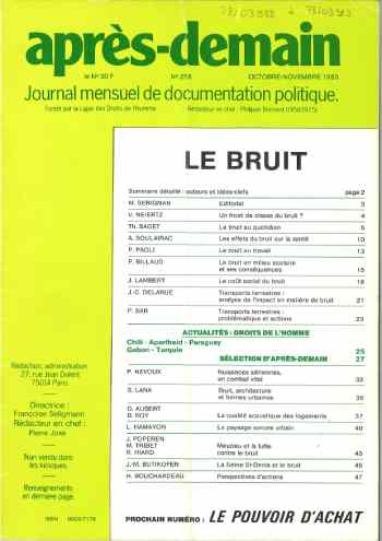 Les effets du bruit sur la santé - Après-demain